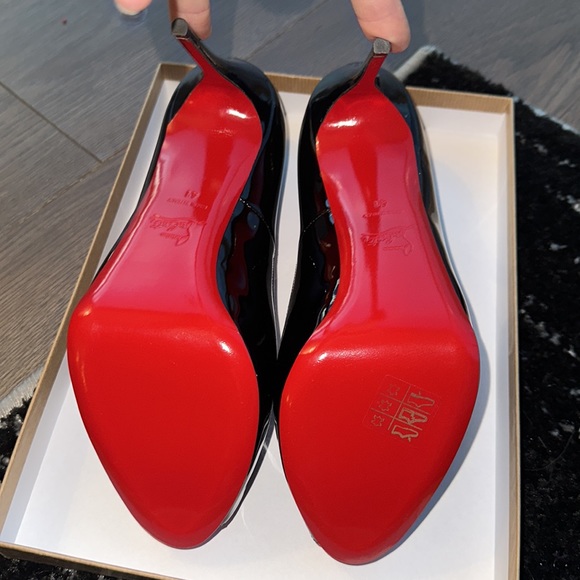 Christian Louboutin | Shoes | Brand New Peep Toe Black Louboutins | Poshmark